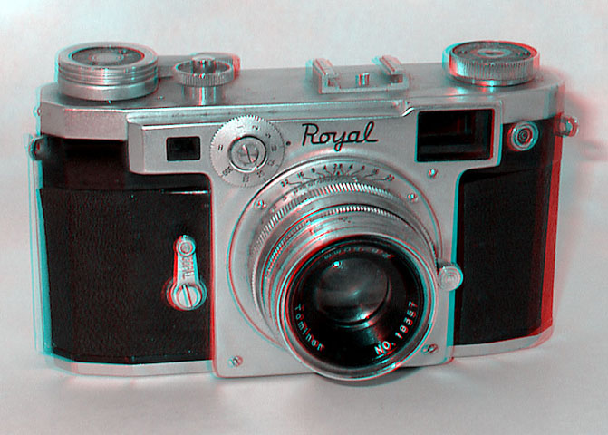 Stereo photos of classic 35mm cameras